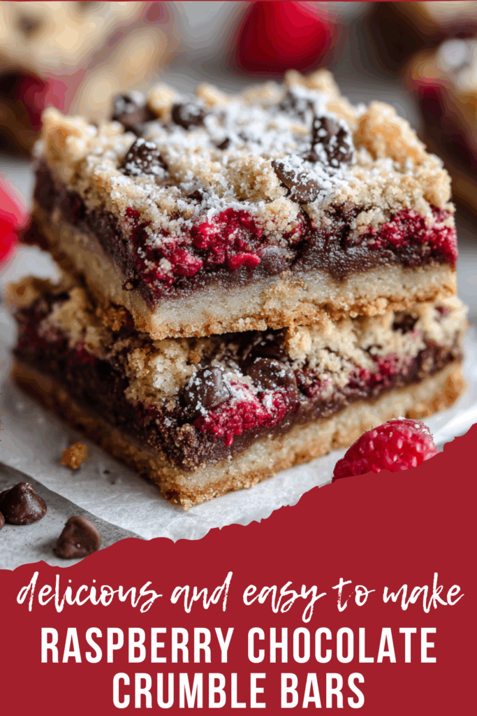 Raspberry Chocolate Crumble Bars Recipe - Cook With Ana