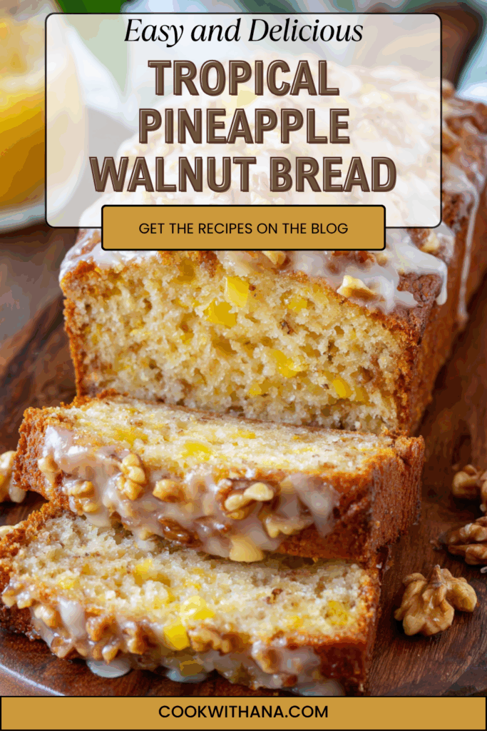 Tropical Pineapple Walnut Bread Recipe - Cook With Ana
